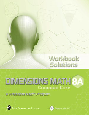 Singapore Math Dimensions Math Workbook Solutions 8A – Bilingual Bookshop
